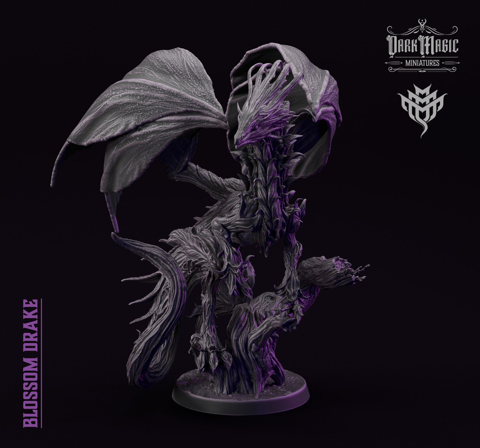 Blossom Drake Flower Dragon Fey Monster 3D Printed - Etsy