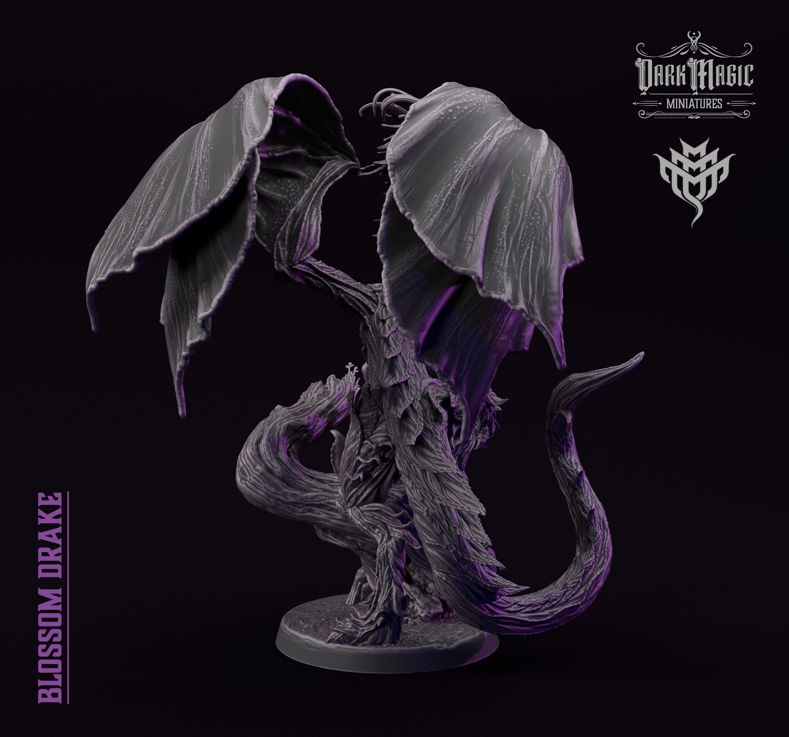 Blossom Drake Flower Dragon Fey Monster 3D Printed - Etsy