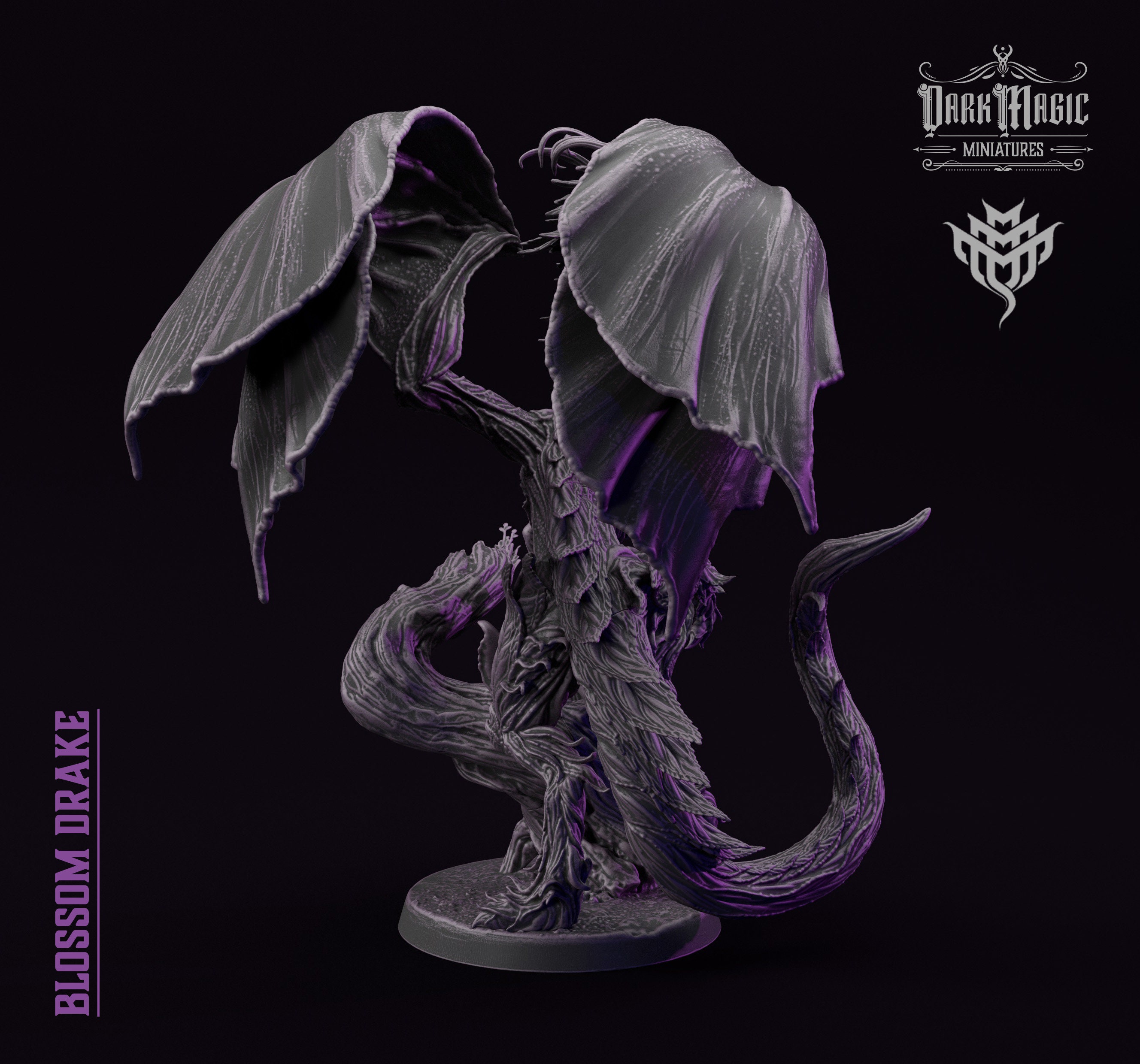 Blossom Drake Flower Dragon Fey Monster 3D Printed - Etsy