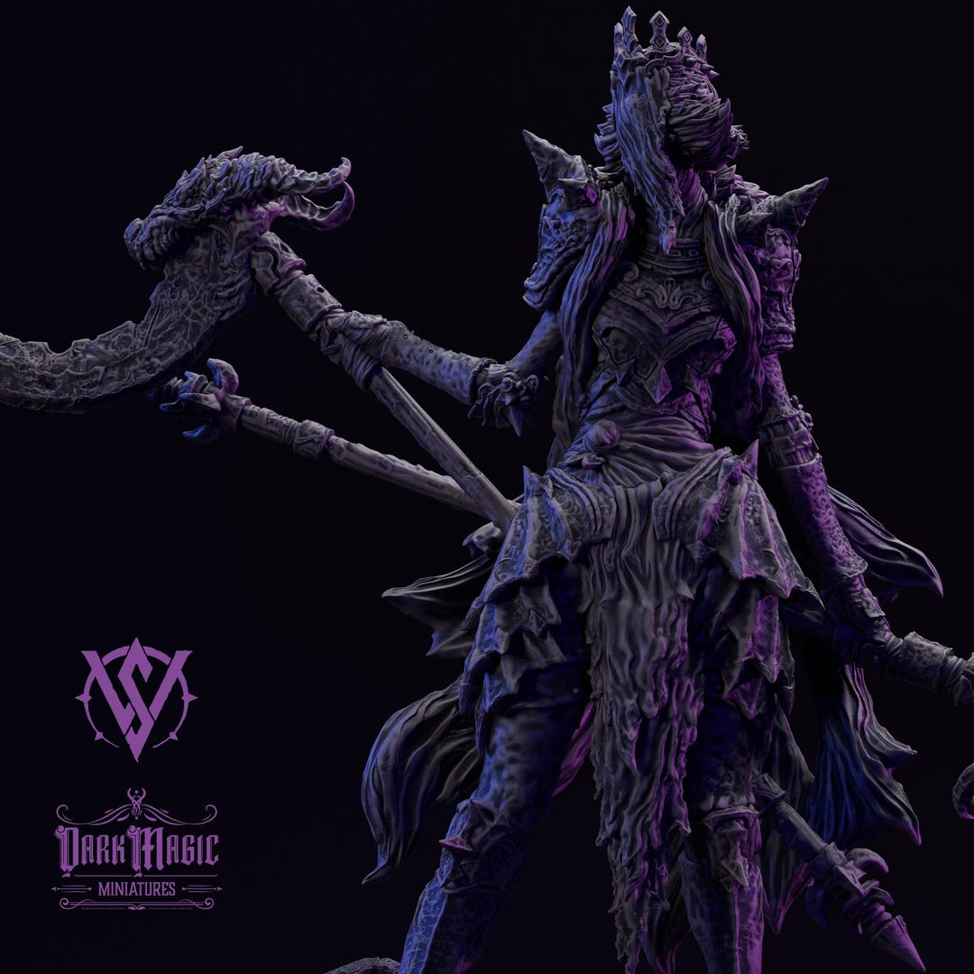 The Faceless Queen | Undead Feind Villan | 3D Printed Miniature | D&D ...
