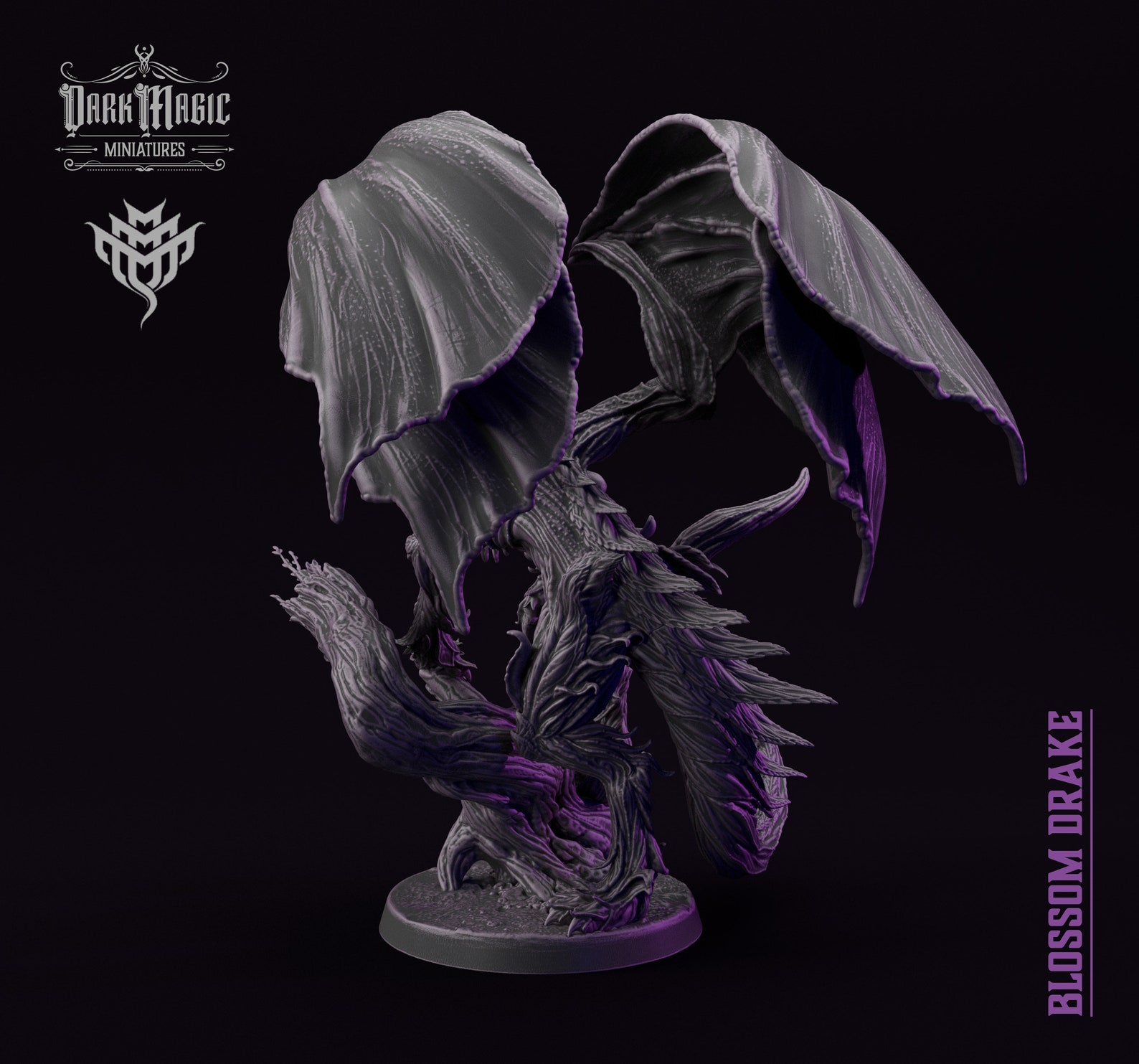 Blossom Drake Flower Dragon Fey Monster 3D Printed - Etsy