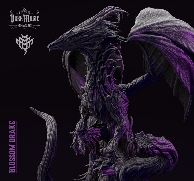 Blossom Drake Flower Dragon Fey Monster 3D Printed - Etsy