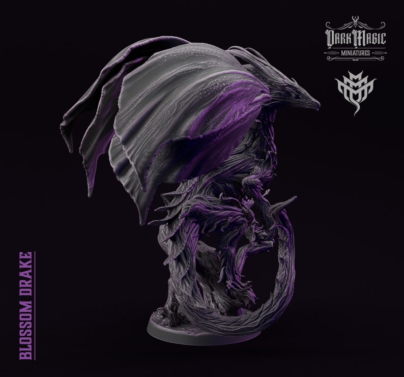 Blossom Drake Flower Dragon Fey Monster 3D Printed - Etsy