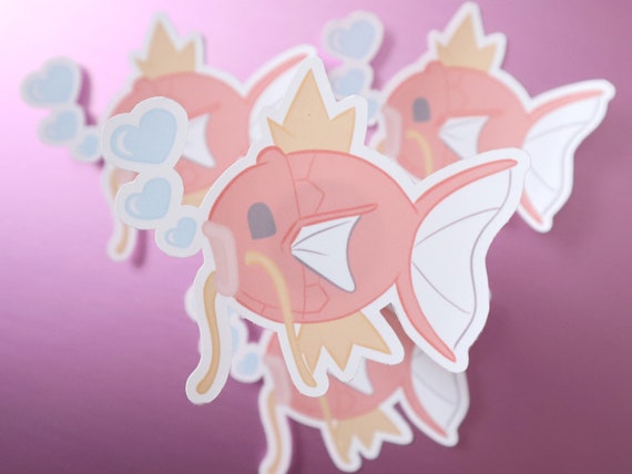 Stickers, Labels & Tags Paper Magikarp • Pastel Kawaii Glossy Vinyl ...