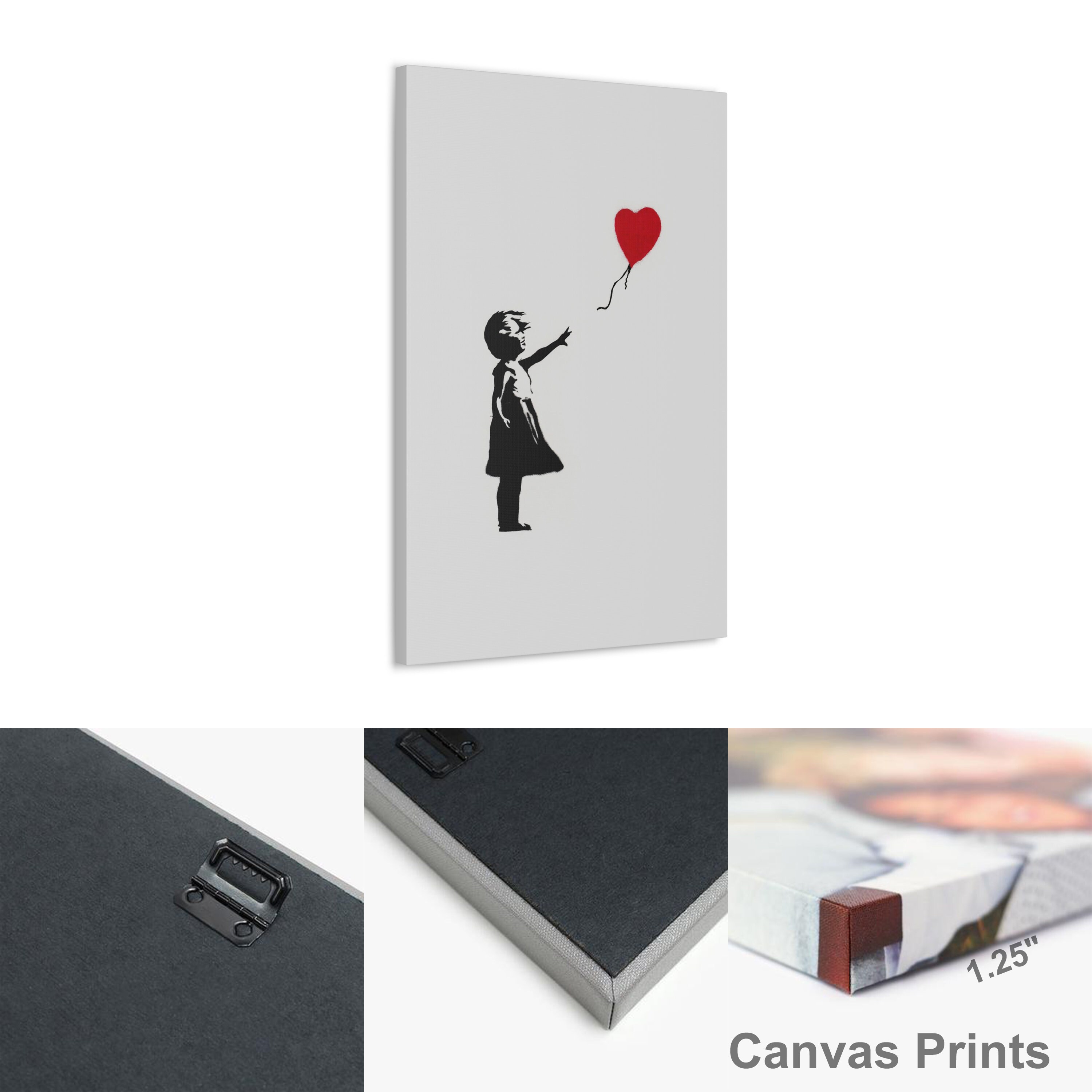 Banksy Graffiti Girl With Red Balloon Posters And Canvas Art Etsy