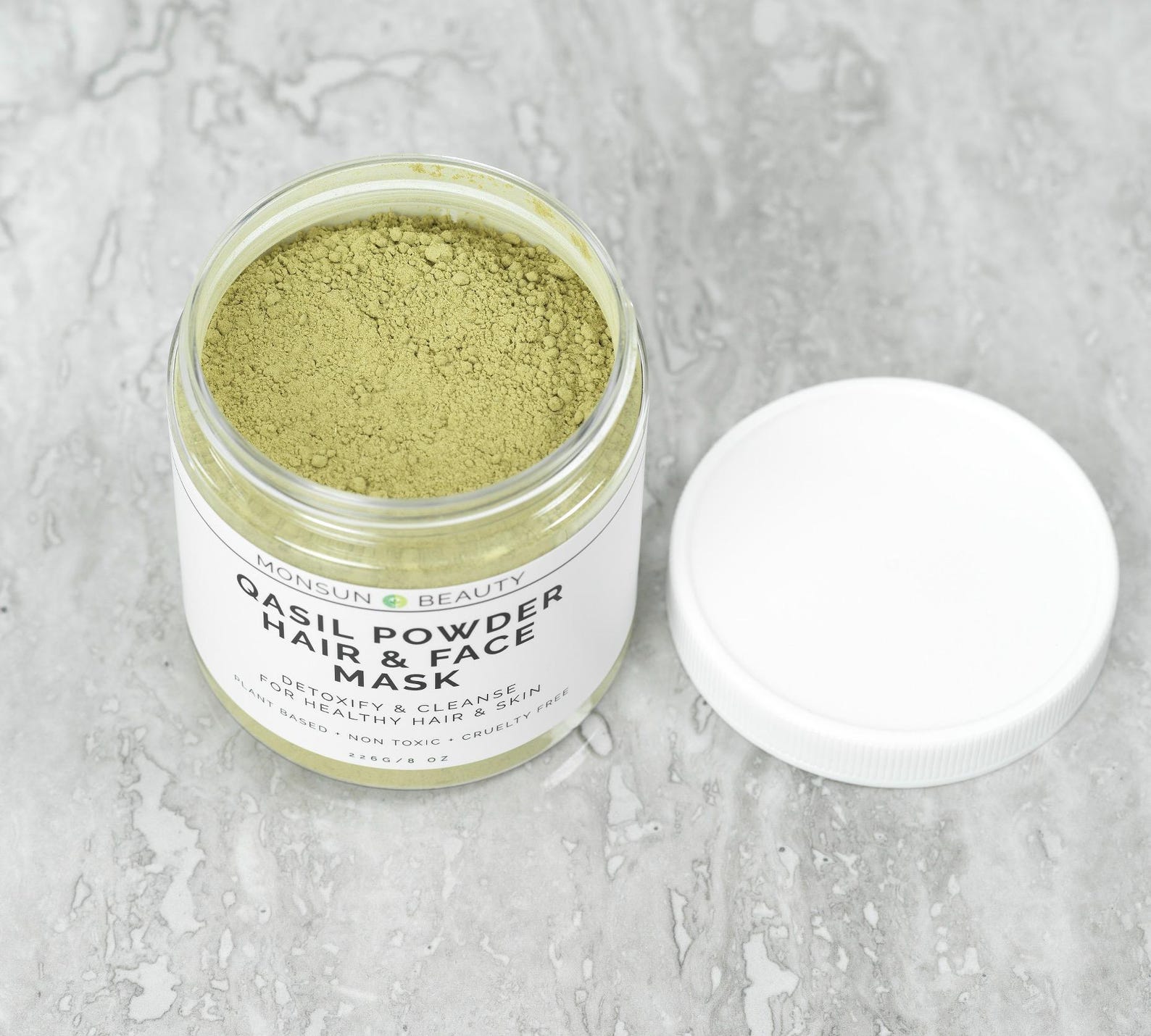 Qasil Organics Pure Qasil Mask Powder for Hair and Skin, Skincare ...