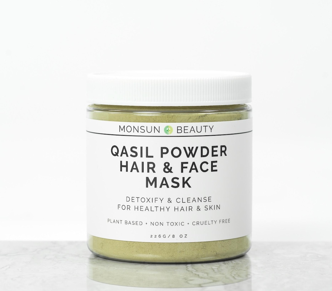 Qasil Organics Pure Qasil Mask Powder for Hair and Skin, Skincare ...