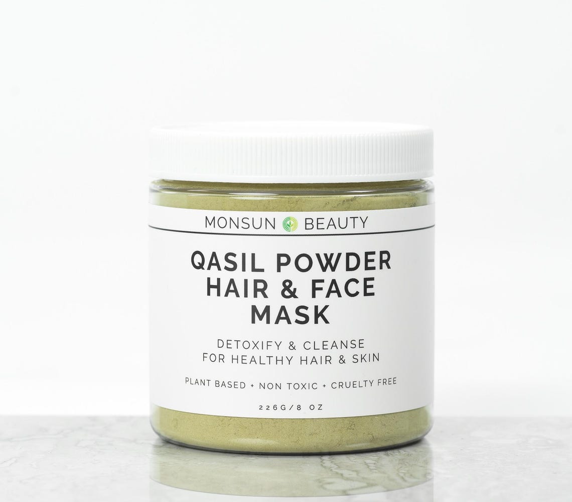 Qasil Organics Pure Qasil Mask Powder for Hair and Skin, Skincare ...