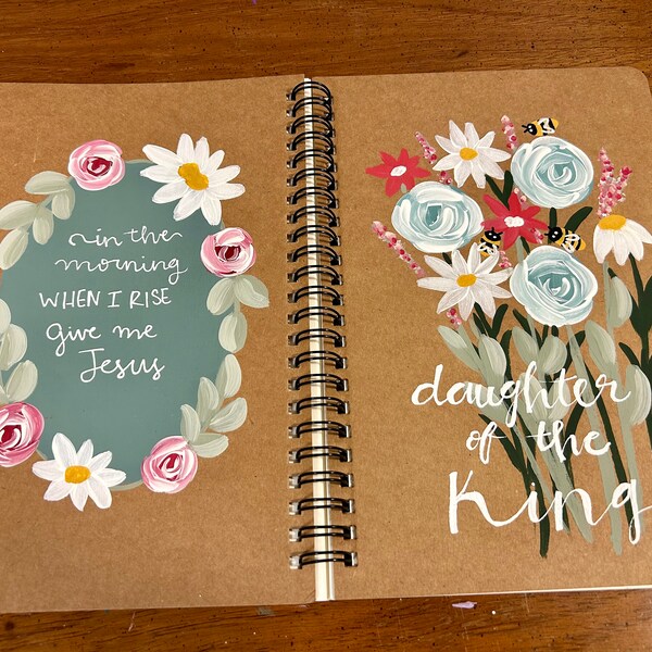 Hand Painted Journal - Etsy