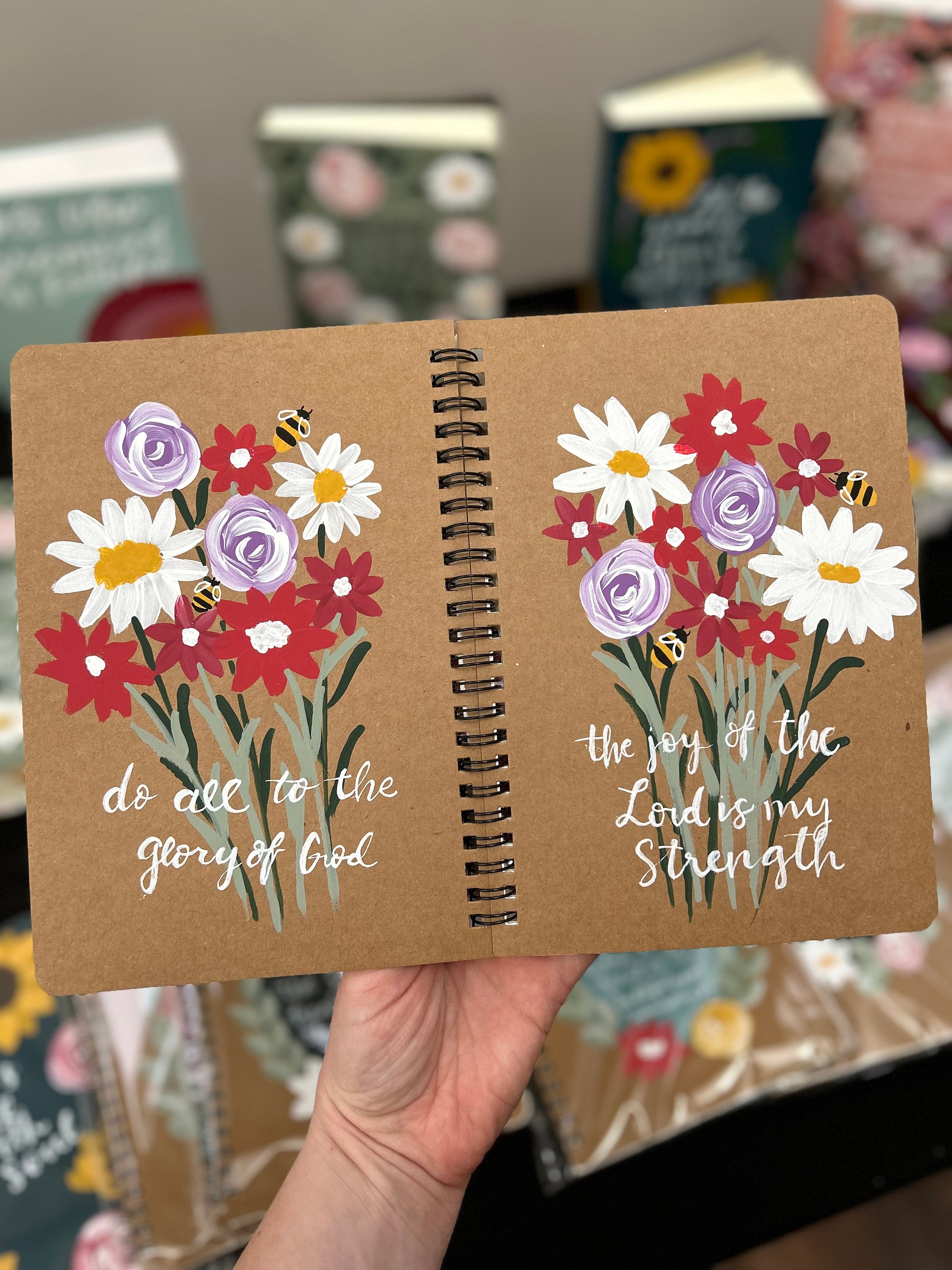 Hand Painted Journal - Etsy