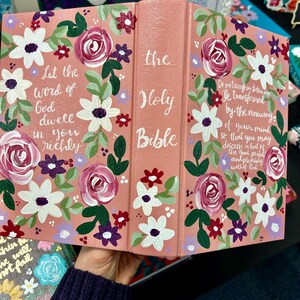 Painted CSB Study Bible Bible - Etsy