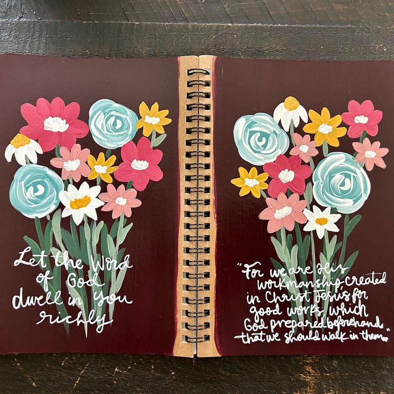 Painted Journal - Etsy