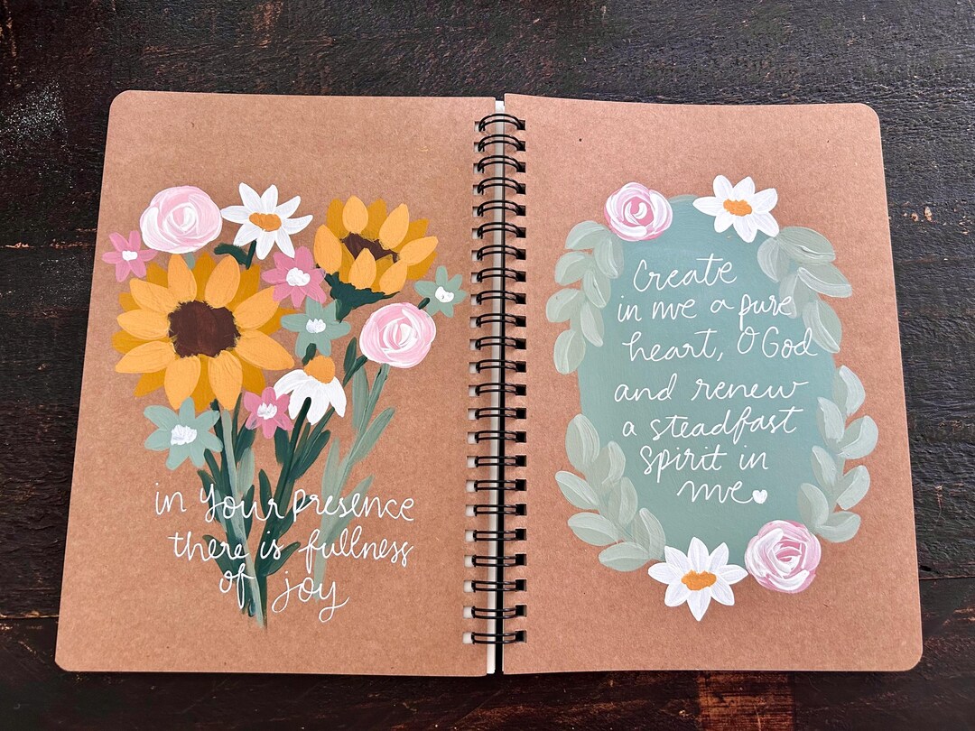Hand Painted Journal - Etsy