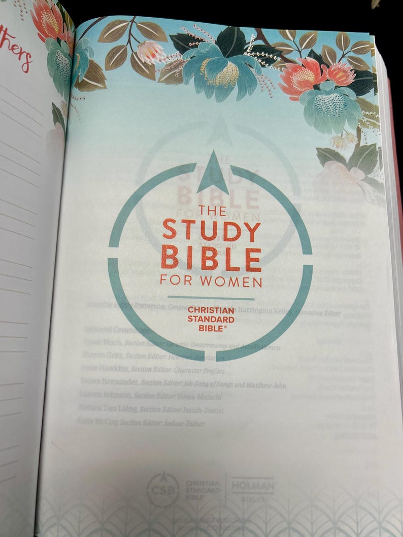 Painted CSB Study Bible Bible - Etsy