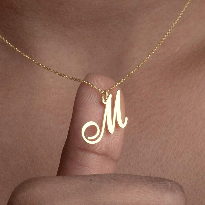 Cursive Necklace - Etsy