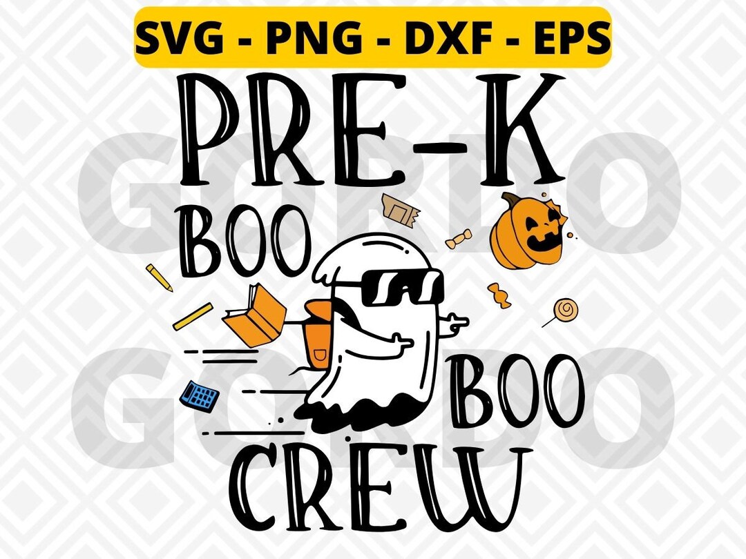 Pre-k Boo Crew Svg Png, Back to School Halloween Svg, Teacher Halloween ...