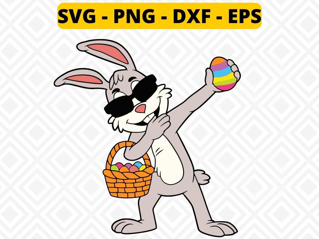 Dabbing Rabbit Easter Svg Png Dxf Eps, Dabbing Bunny Easter, Eggs Dab ...