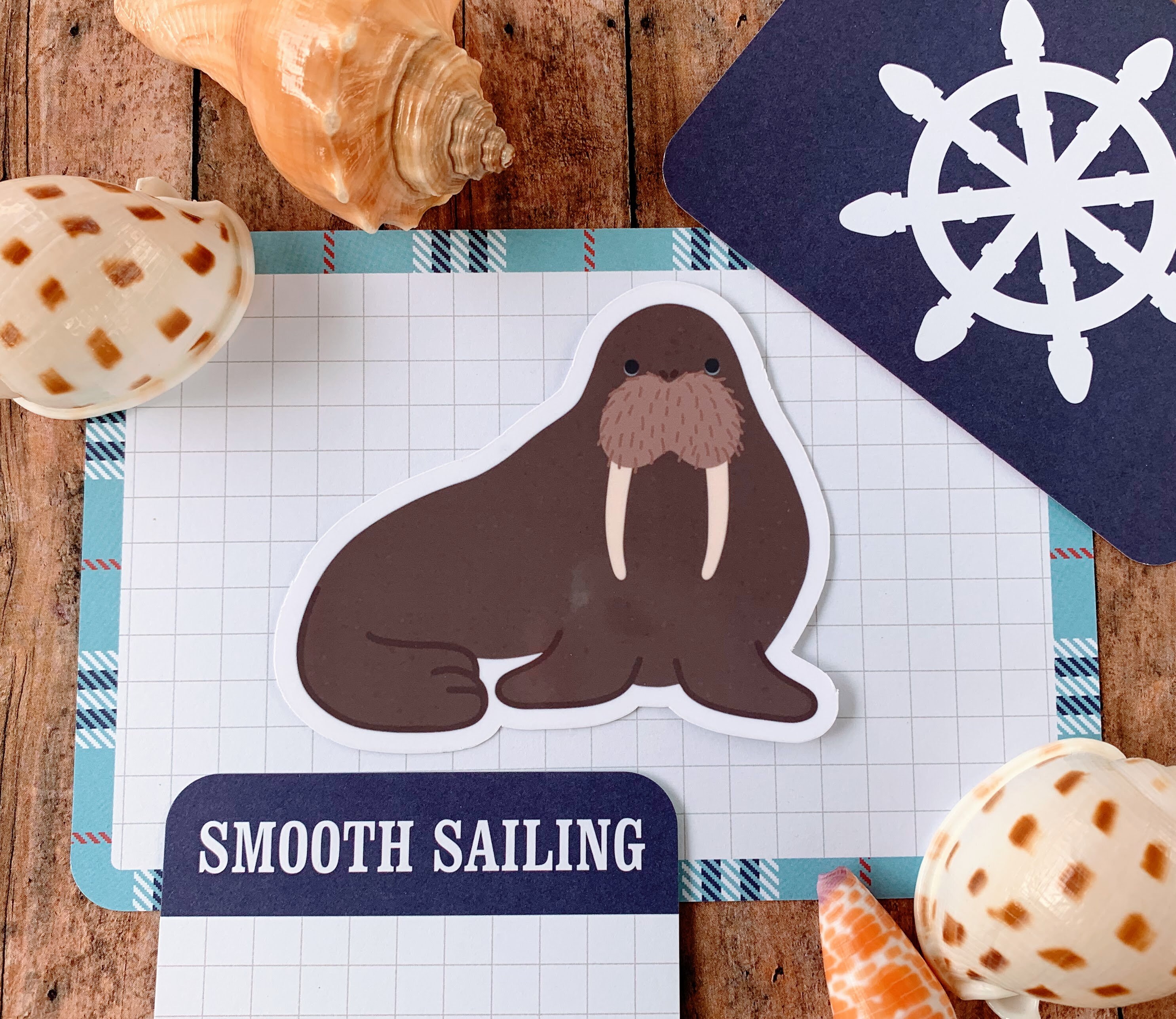 Walrus Sticker Cute Walrus Sticker Marine Biology Sea - Etsy