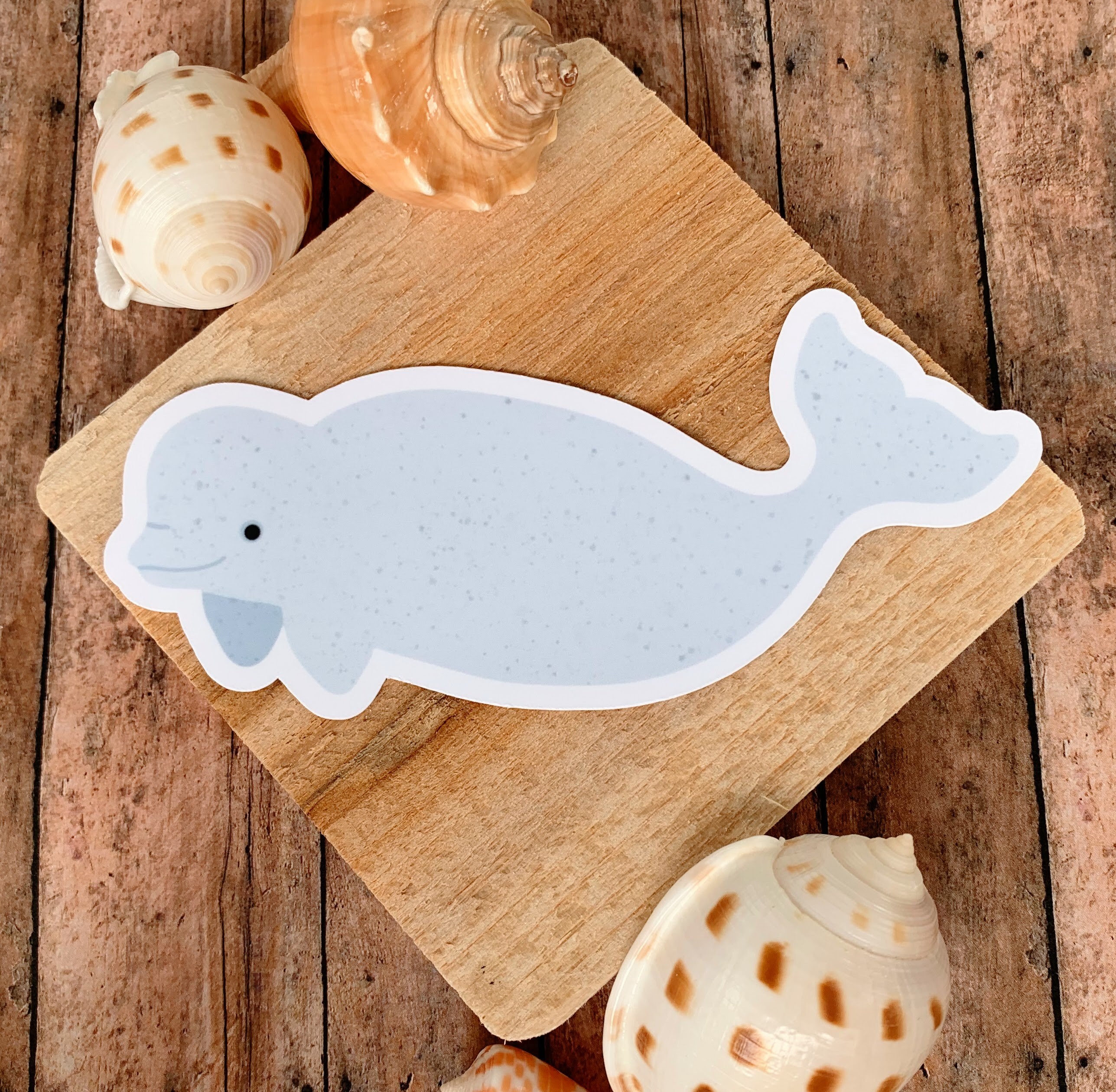 Beluga Whale Vinyl Sticker Cute Laptop Water Bottle Decal Marine ...