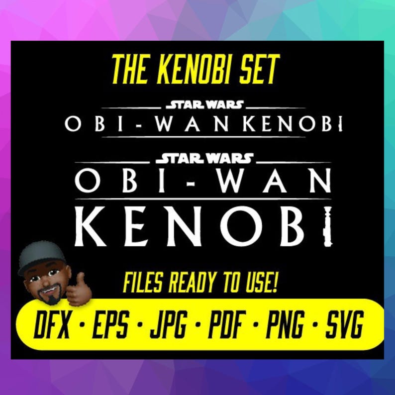 The Obi - Wan Kenobi Set - Instant Download Svg, Png, Pdf, Jpg, Eps ...