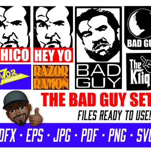 The Bad Guy Set - Scoot Hall, Razor Ramon Logo Set - Instant Download ...