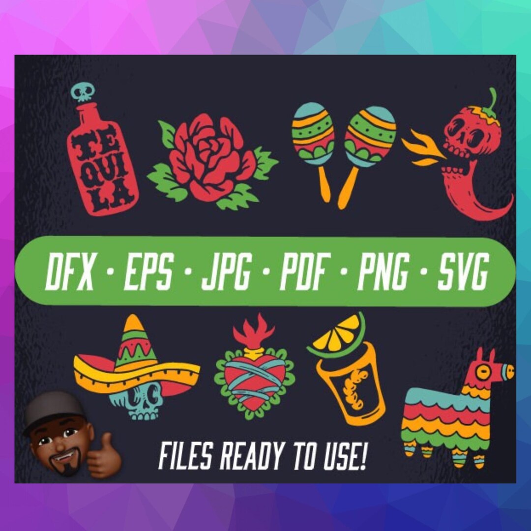 Latin, Mexican Cut Out Decoration Set, Layered Instant Download Svg ...