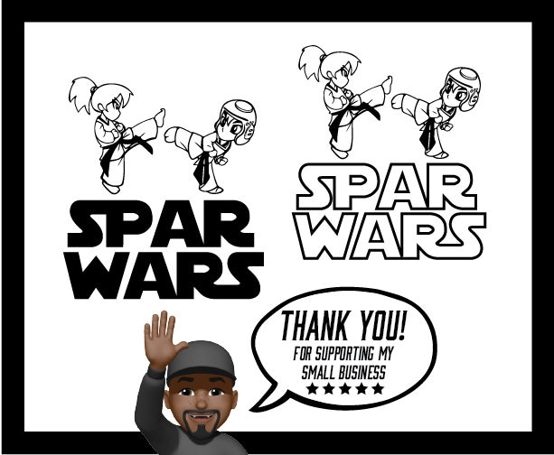 Taekwondo Spar Wars Martial Arts Instant Download Svg Png - Etsy