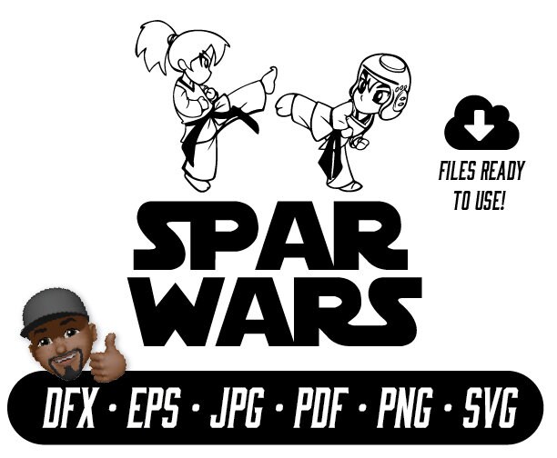 Taekwondo Spar Wars Martial Arts Instant Download Svg Png - Etsy