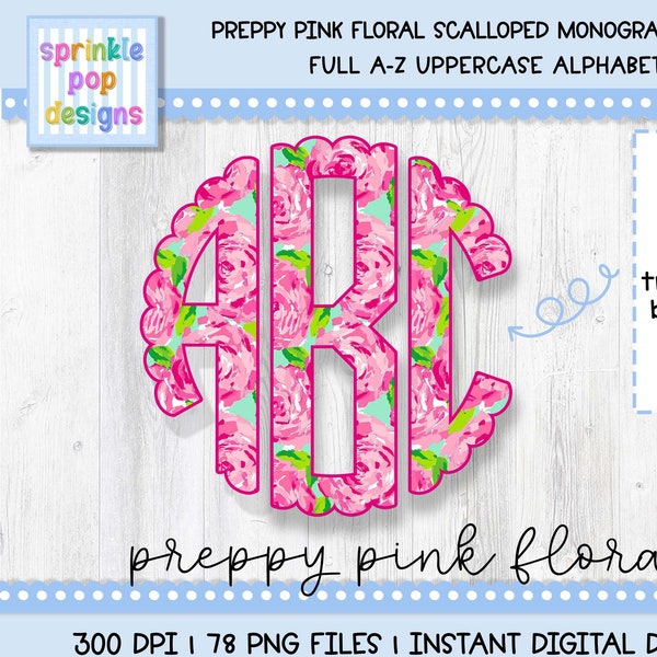Preppy Font Png - Etsy