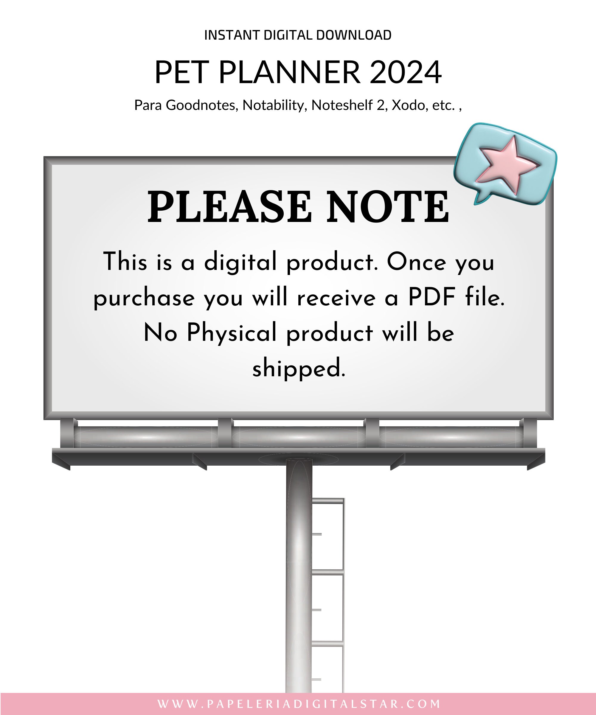 Digital Pet Planner | Digital Planner | Pet Care Planner | Puppy ...