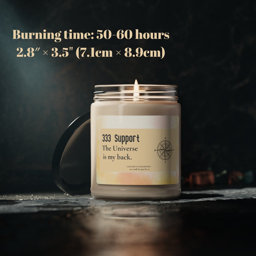 333 Angel Number Scented Soy Candle, 9oz Spiritual Candle Repeating ...