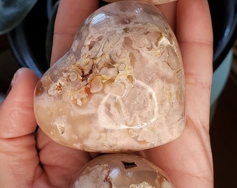 Angel Aura Flower Agate Hearts Flower Agate Aura Hearts - Etsy