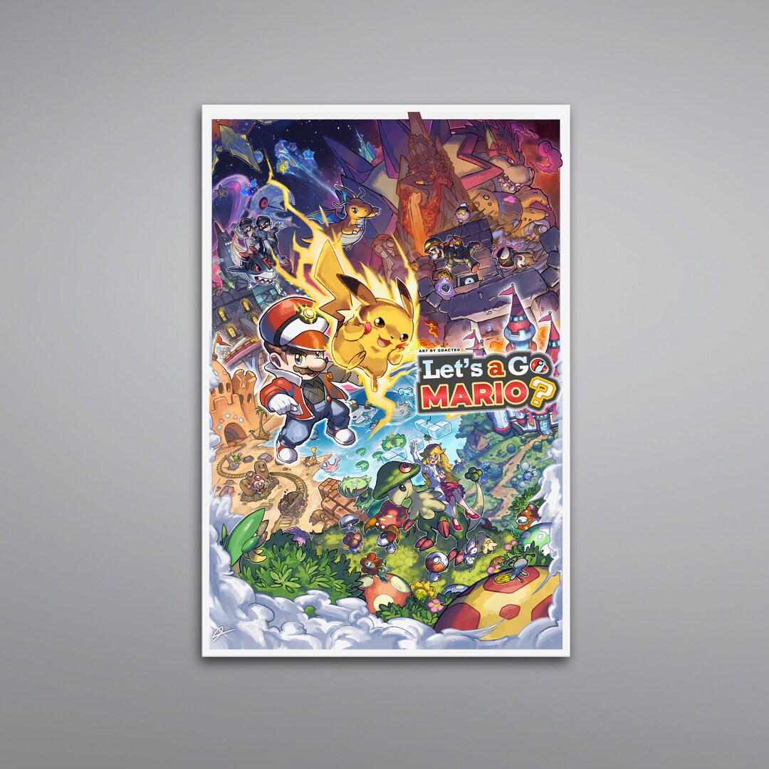 Let's a Go Mario? Art Print - Etsy