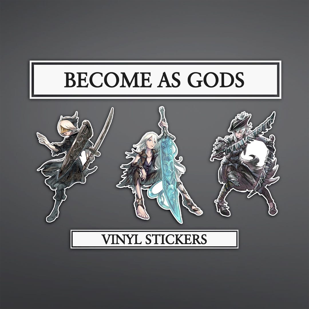 Become as Gods Character Stickers | 2B | A2 | Kaine | Waterproof ...
