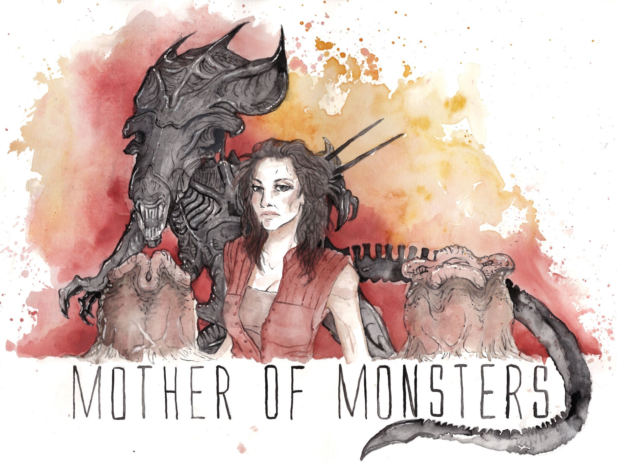 Mother of Monsters Alien: Resurection Print 8.5x11 Ripley Xenomorph ...
