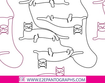 Alley Cats Longarm Quilting Digital Pantograph and PDF for Print at ...