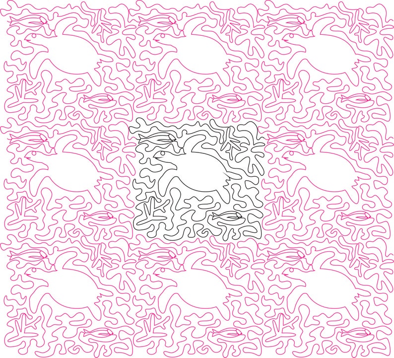 E2E Underwater Turtle Pantograph | Etsy