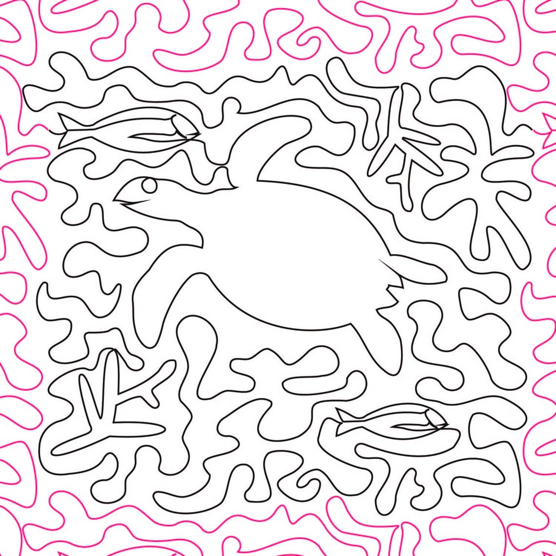 E2E Underwater Turtle Pantograph | Etsy