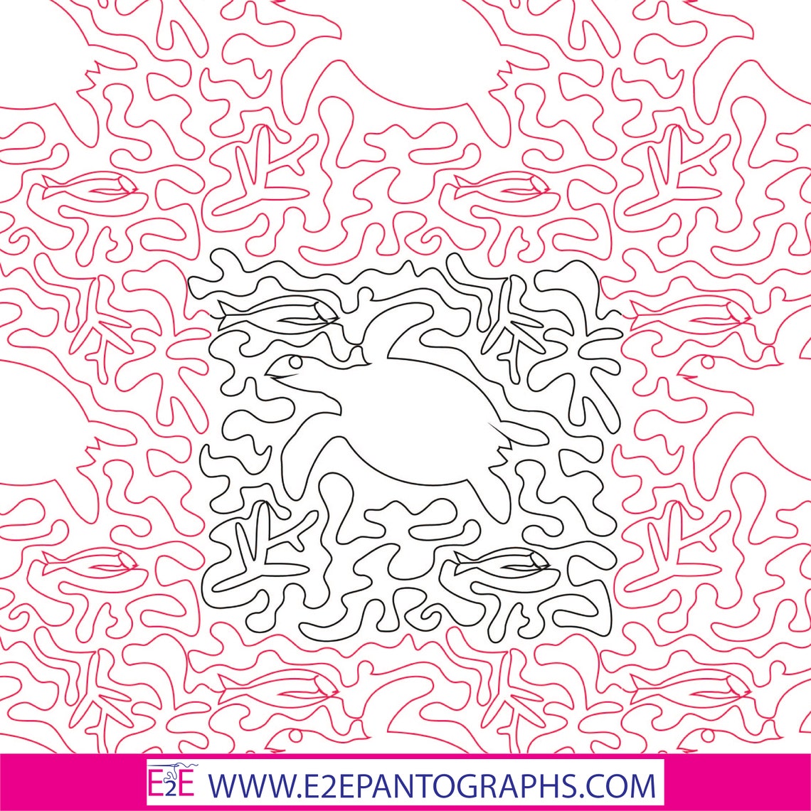 E2E Underwater Turtle Pantograph - Etsy