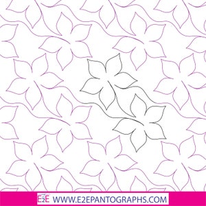 E2E Flower Leaves Pantograph - Etsy
