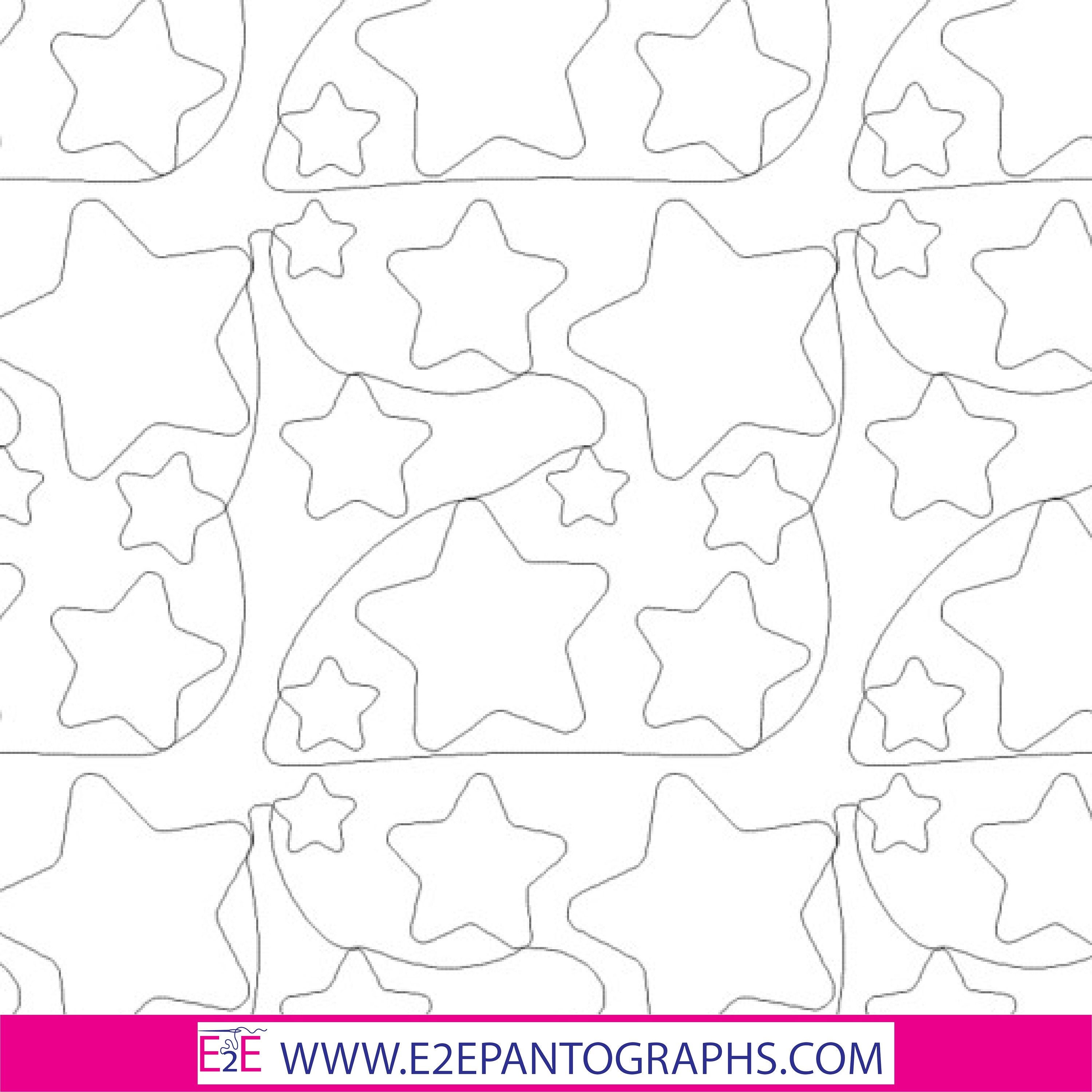 E2E Stars Pantograph - Etsy