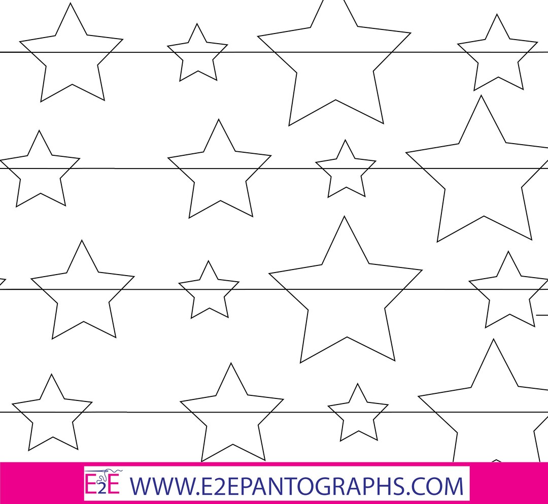 E2E Star Lines Pantograph - Etsy