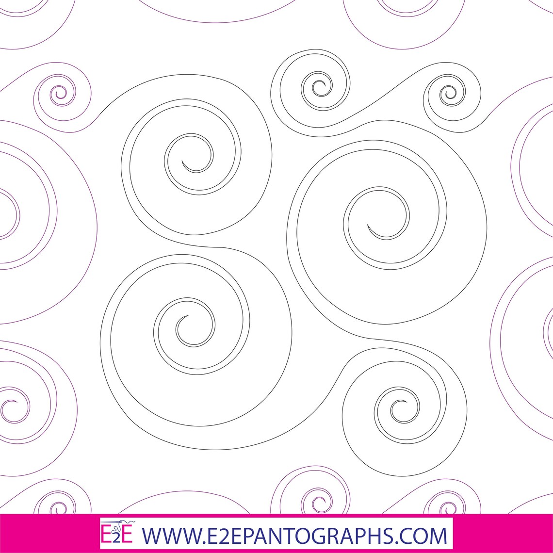 E2E Swirls Pantograph - Etsy