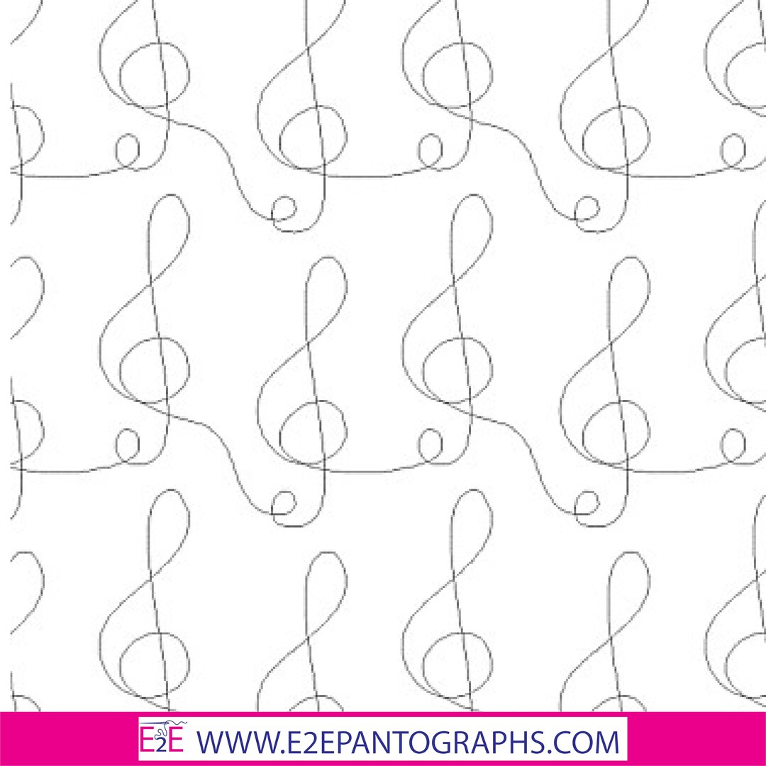 E2E Treble Clef Pantograph - Etsy