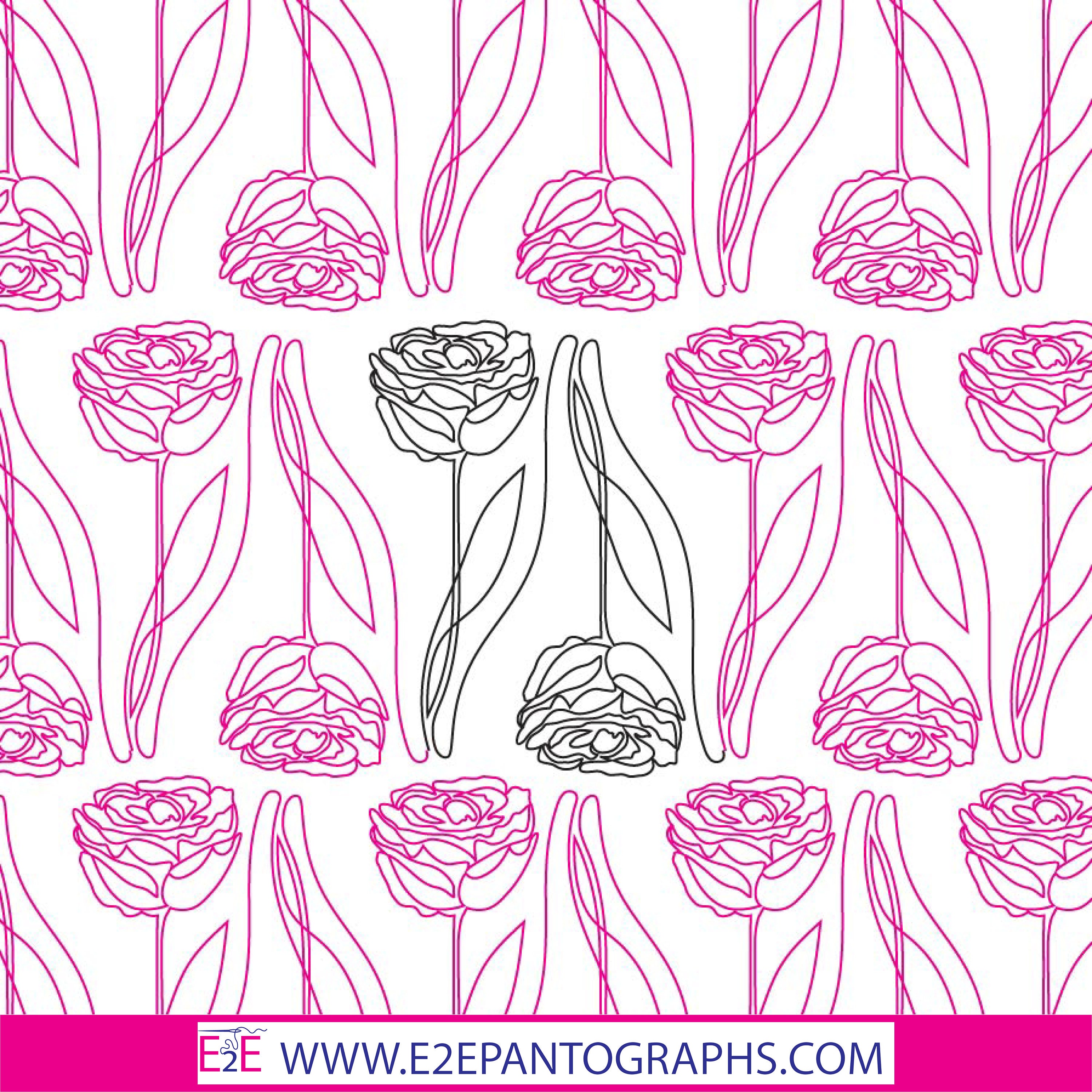 E2E Roses Pantograph - Etsy