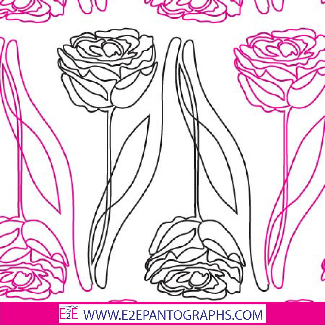 E2E Roses Pantograph - Etsy
