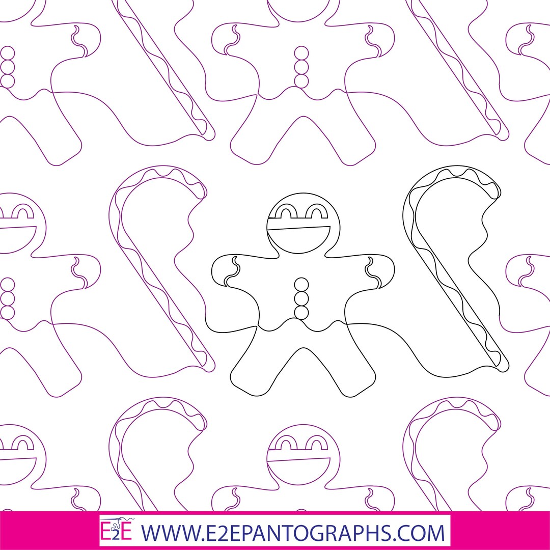 E2E Ginger Bread Pantograph - Etsy