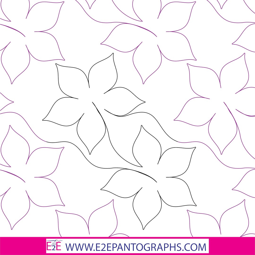 E2E Flower Leaves Pantograph - Etsy