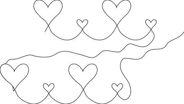 E2E Flowing Hearts Pantograph - Etsy