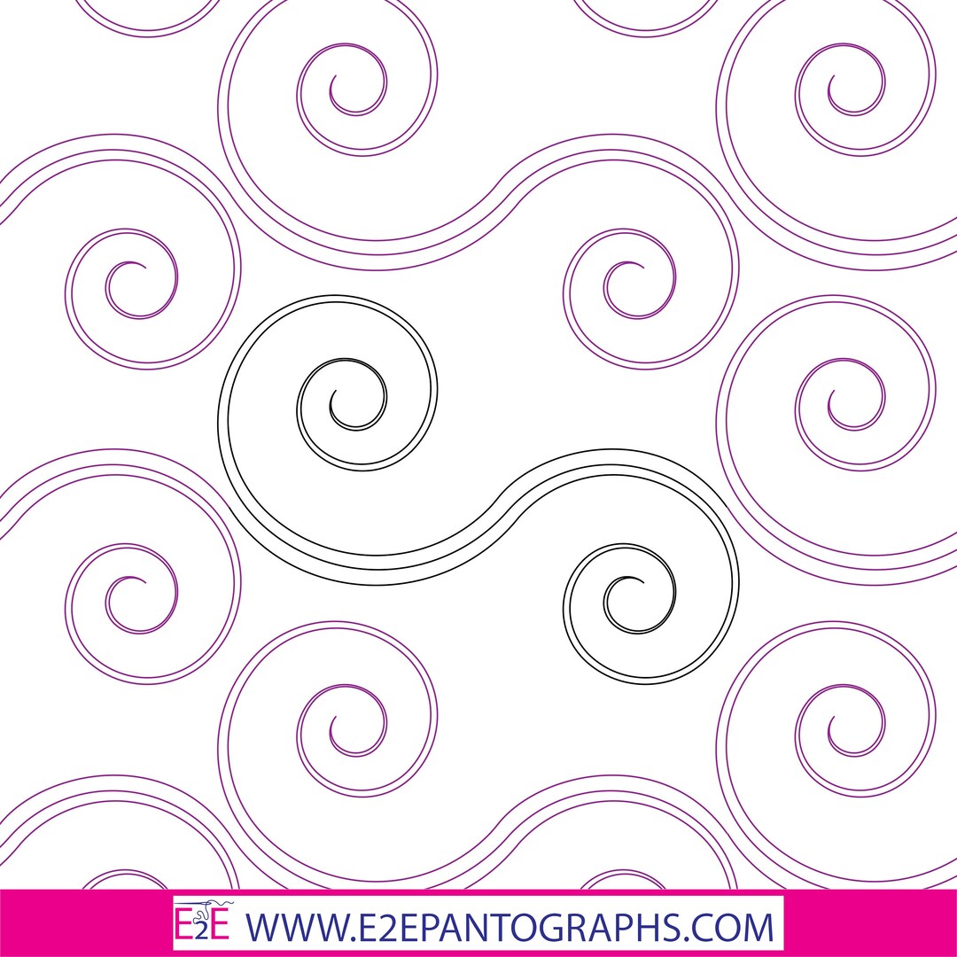 E2E Swirl Waves Pantograph - Etsy